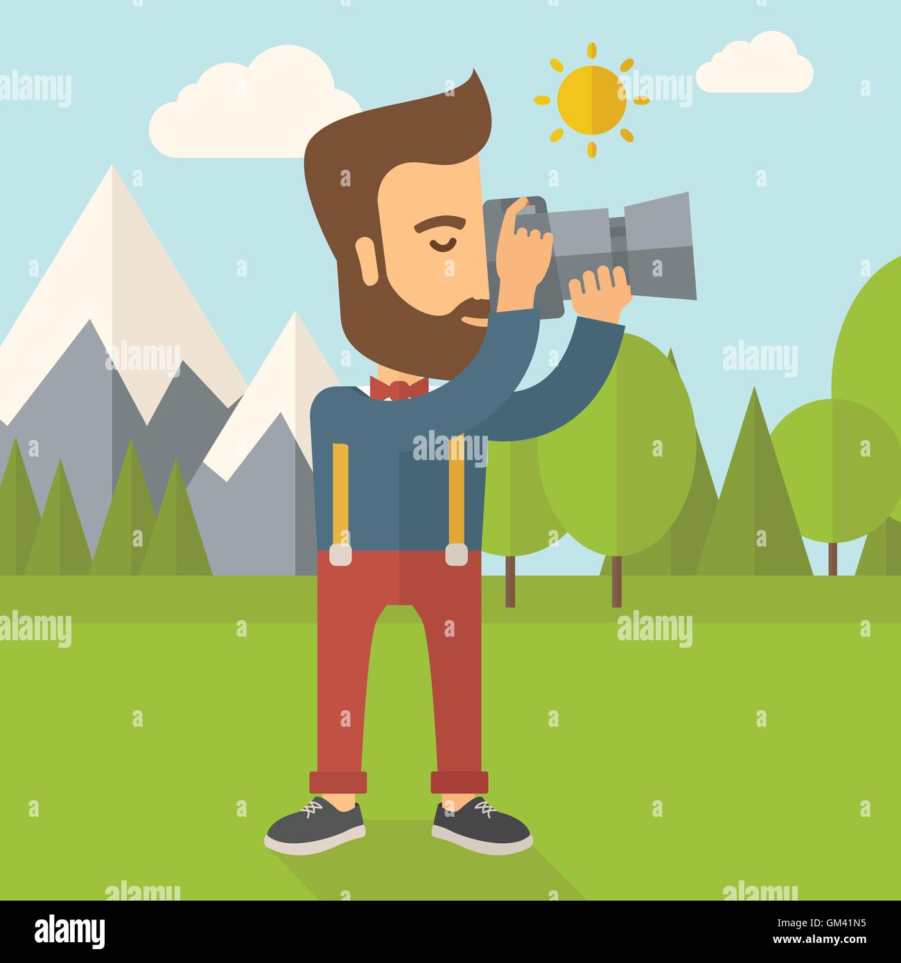 Young people posing picture Stock Vector Images - Alamy
