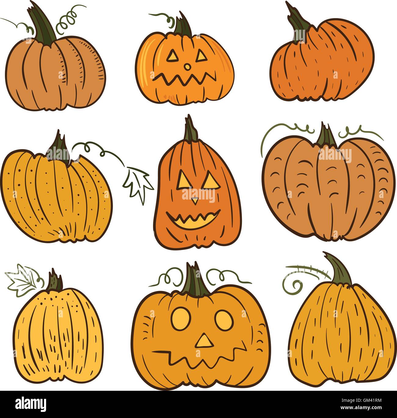 Pumpkin set hi-res stock photography and images - Alamy