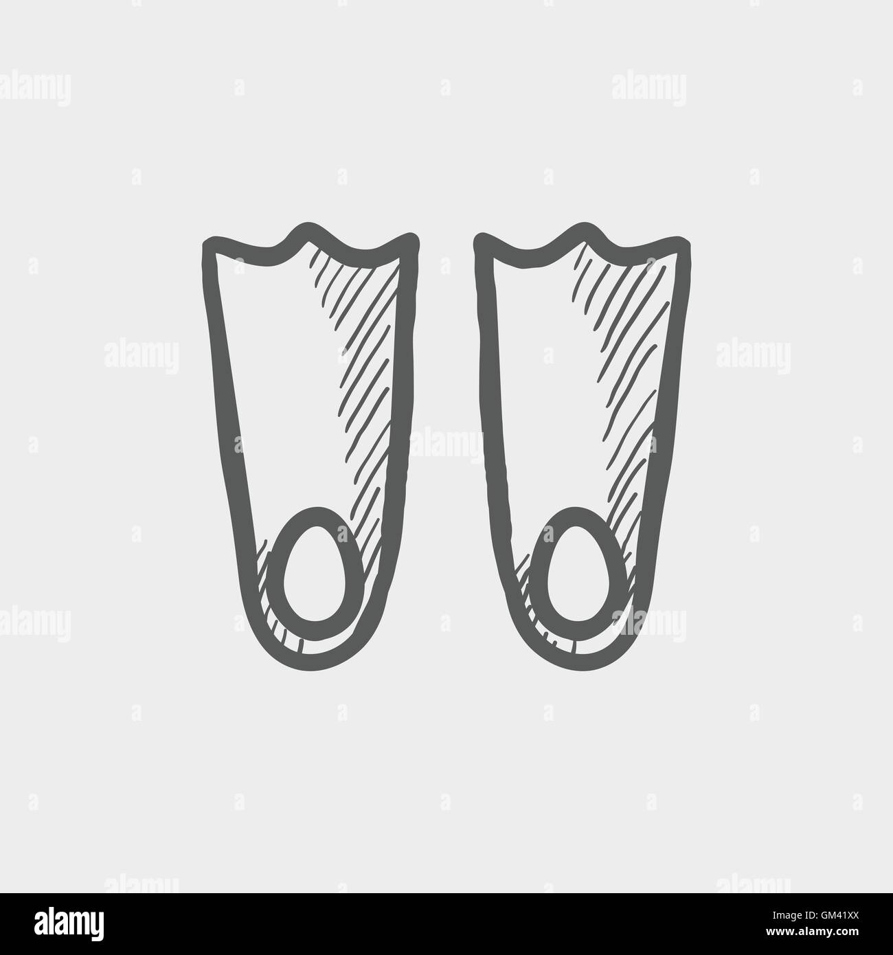 Swimming flippers sketch icon Stock Vector Image & Art - Alamy
