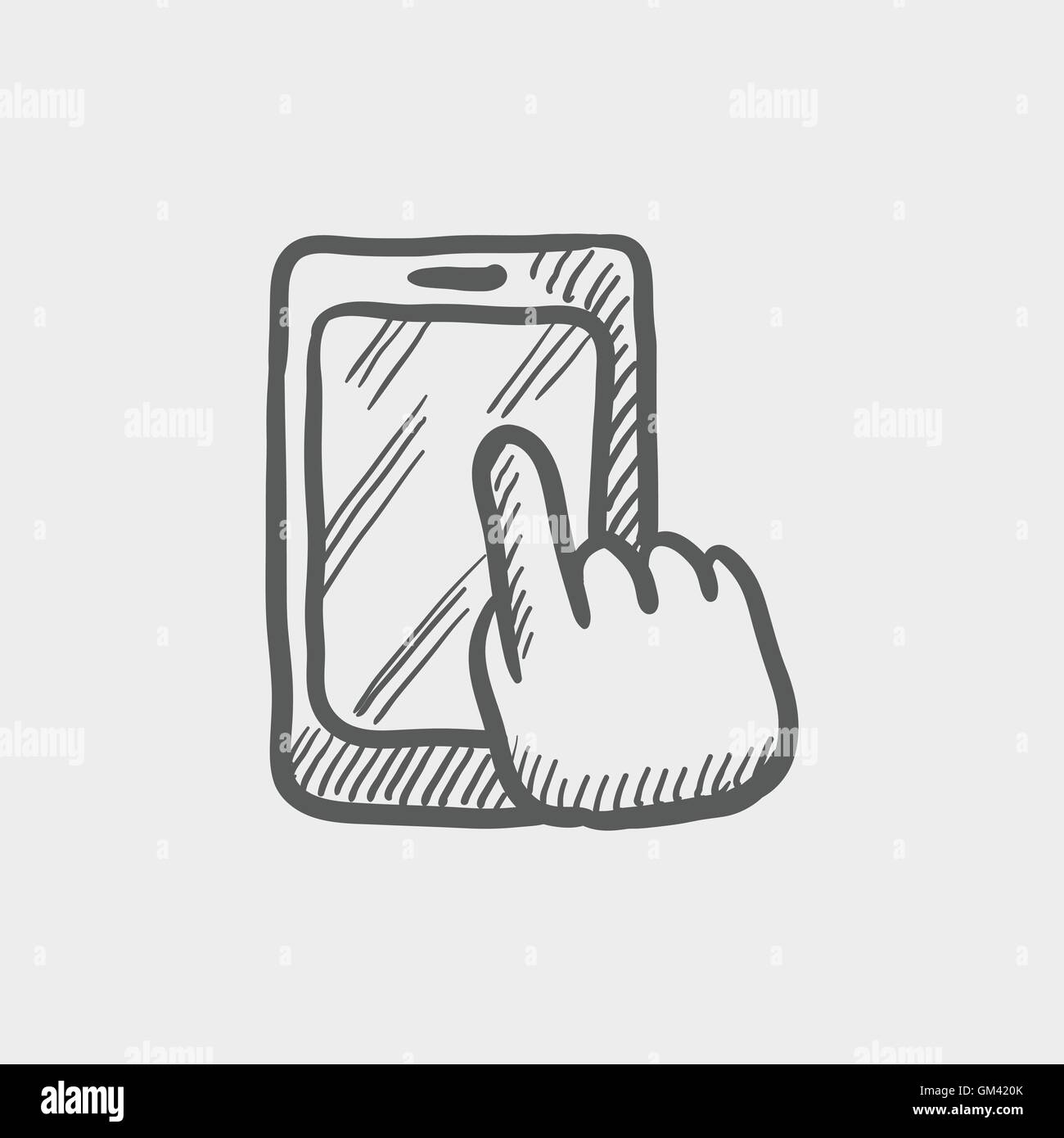 Cell phone drawing Black and White Stock Photos & Images - Alamy