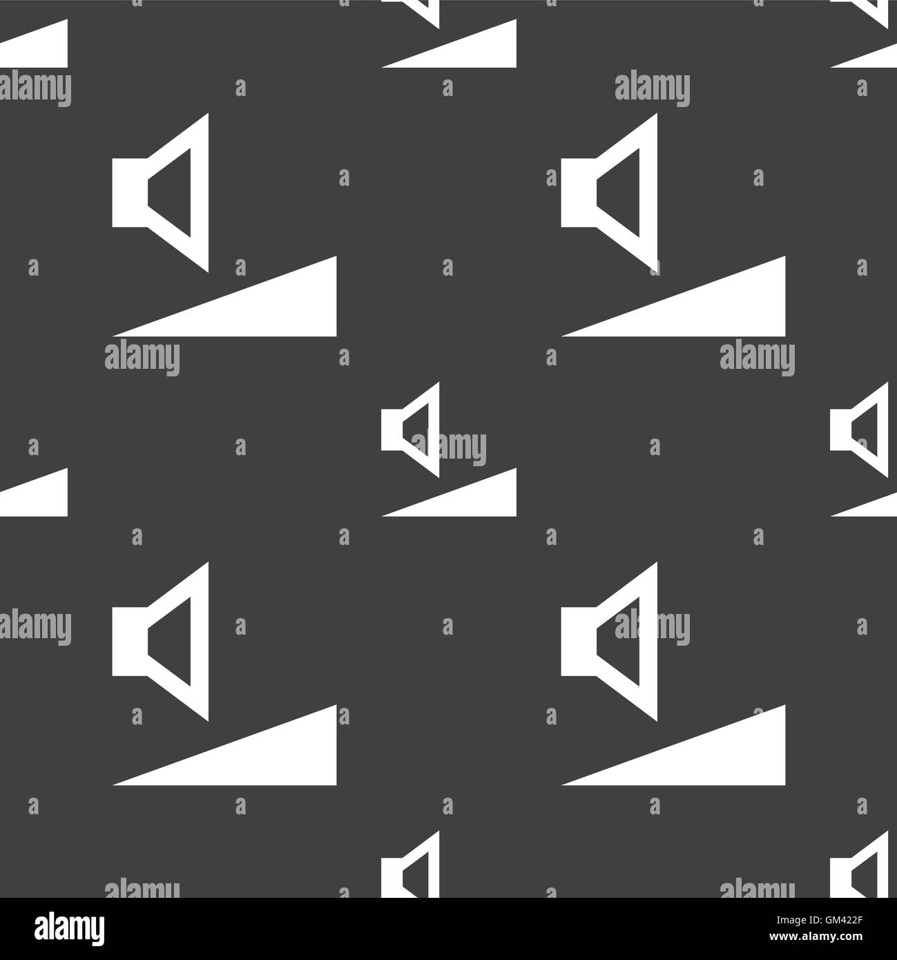 volume, sound icon sign. Seamless pattern on a gray background. Vector ...