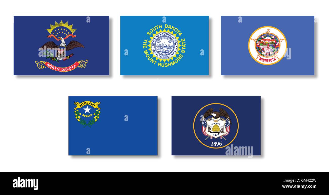 United States State Flag Collection Stock Vector Image & Art - Alamy