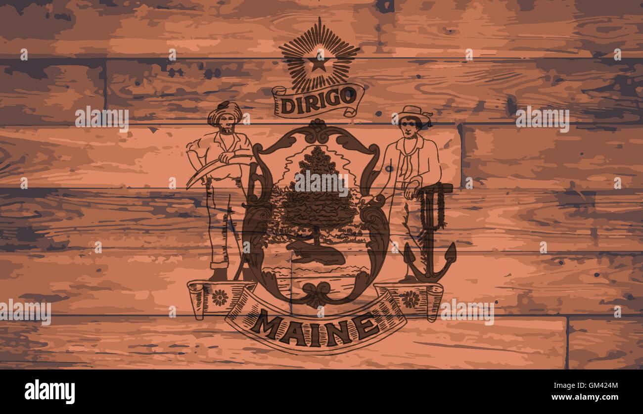 Maine State Flag Brand Stock Vector Image & Art - Alamy