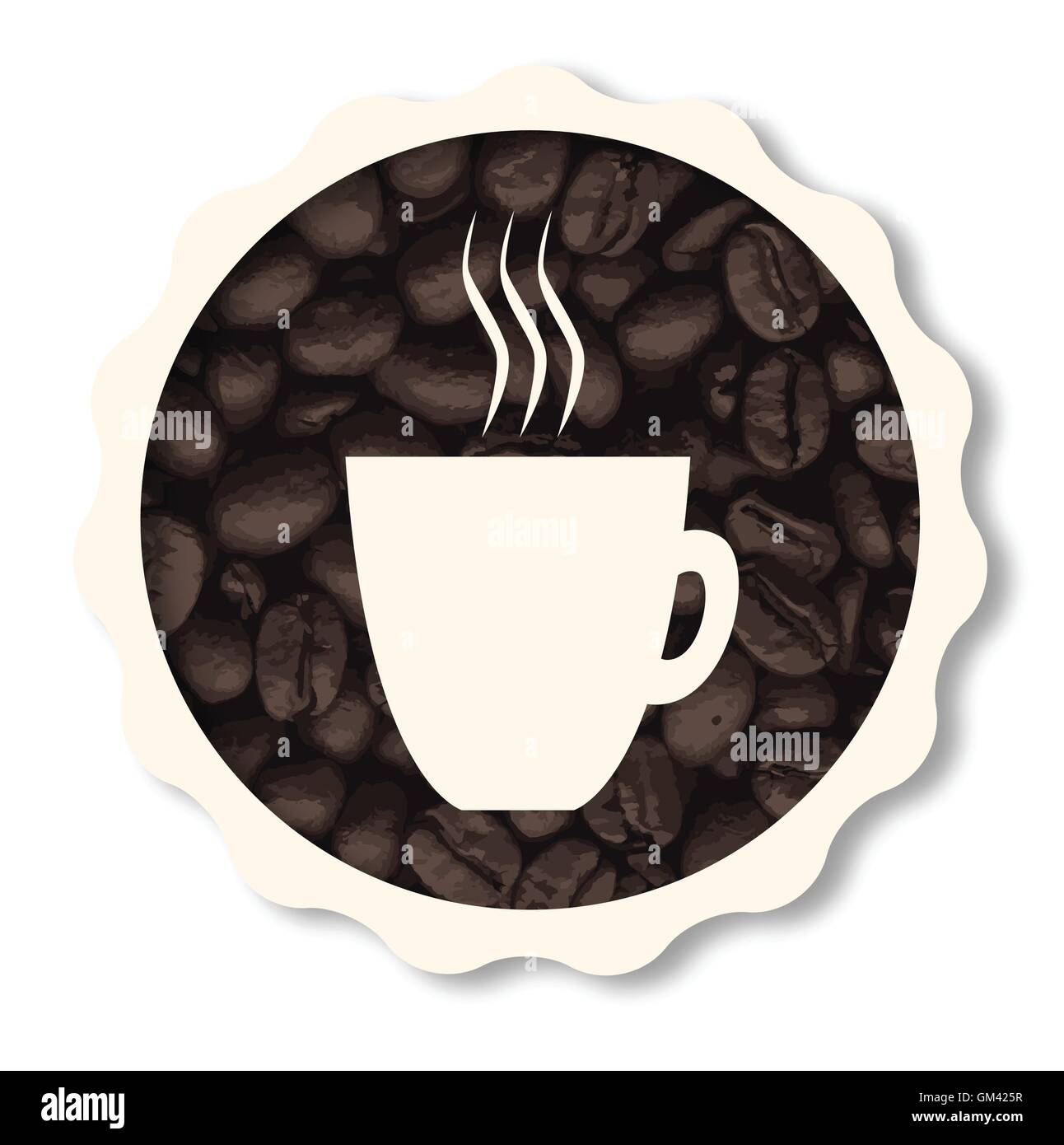 Coffee mug in beans Stock Vector Images - Alamy