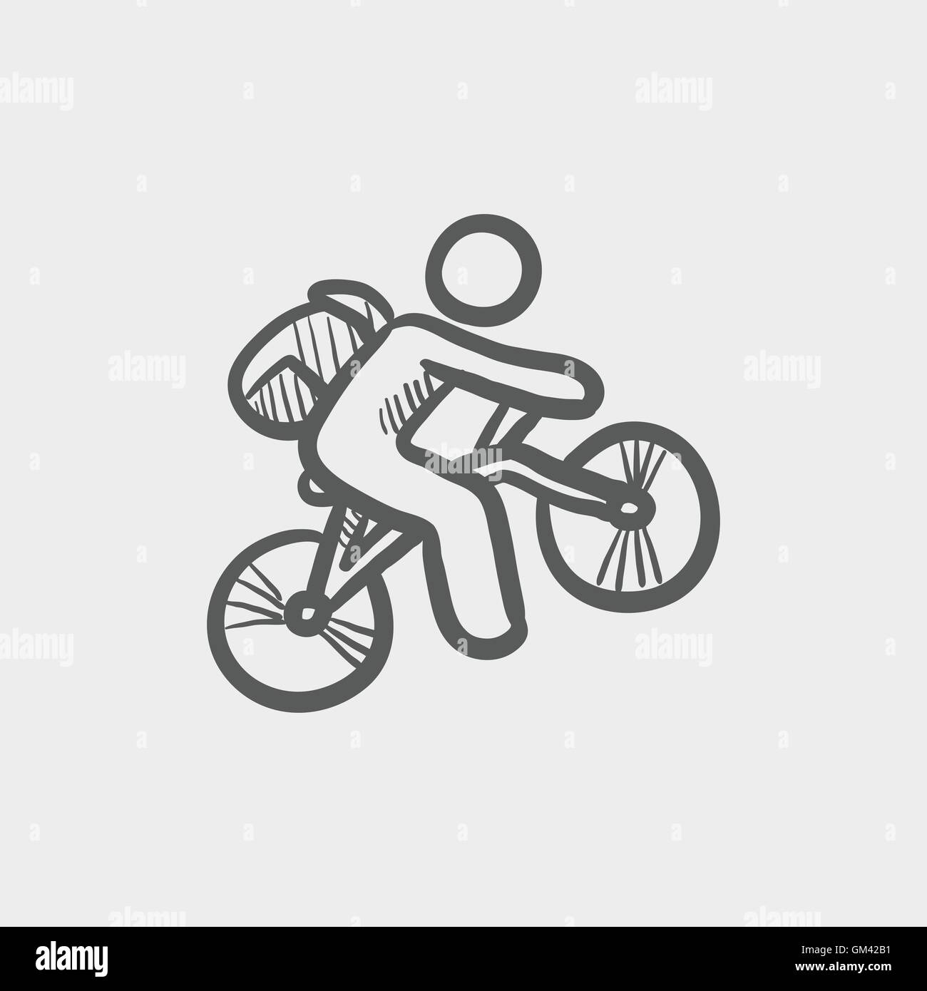 Mountain bike rider sketch icon Stock Vector Image & Art - Alamy