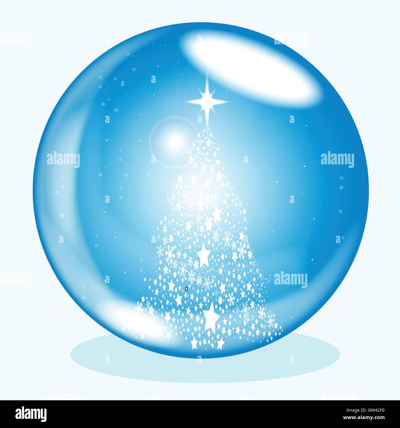 Christmas tree snow globe Stock Vector Images - Alamy