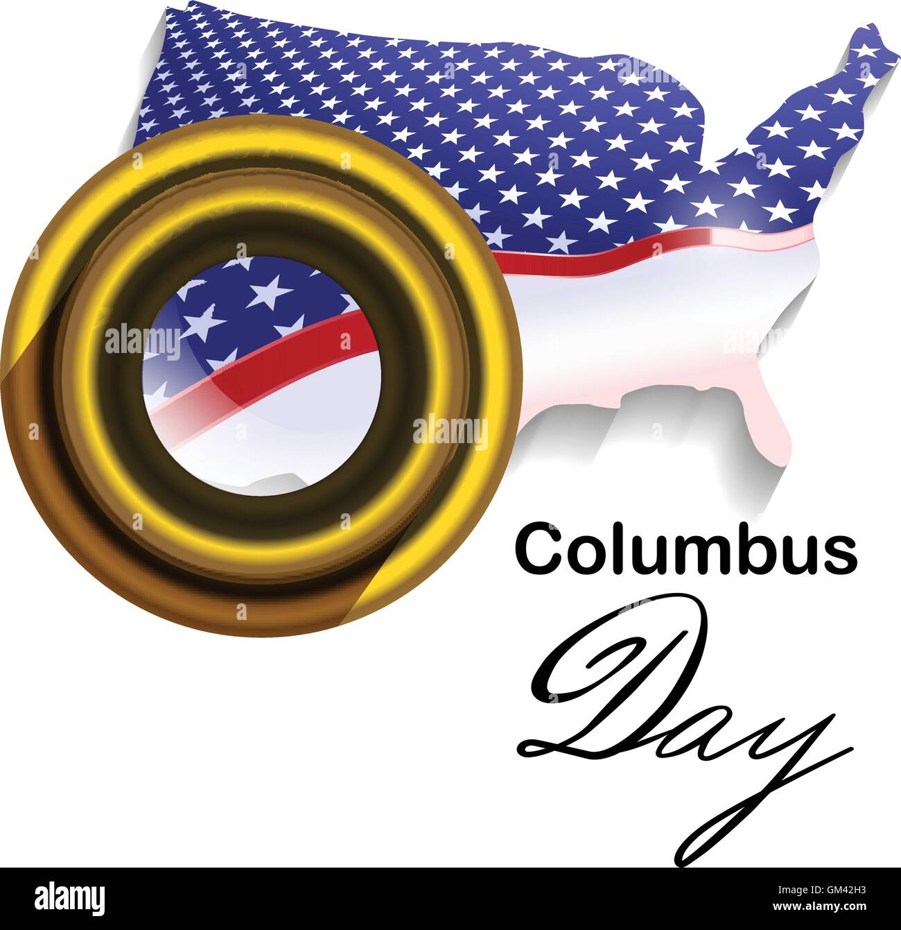 Christopher columbus american flag hi-res stock photography and images ...