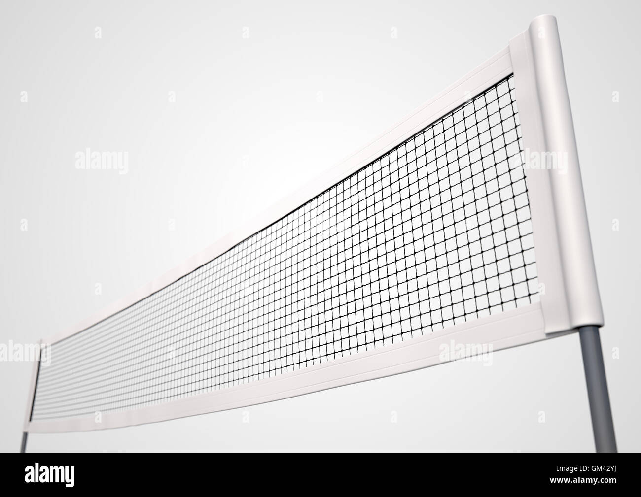 A 3D render of a regular volleyball net on an isolated white background ...