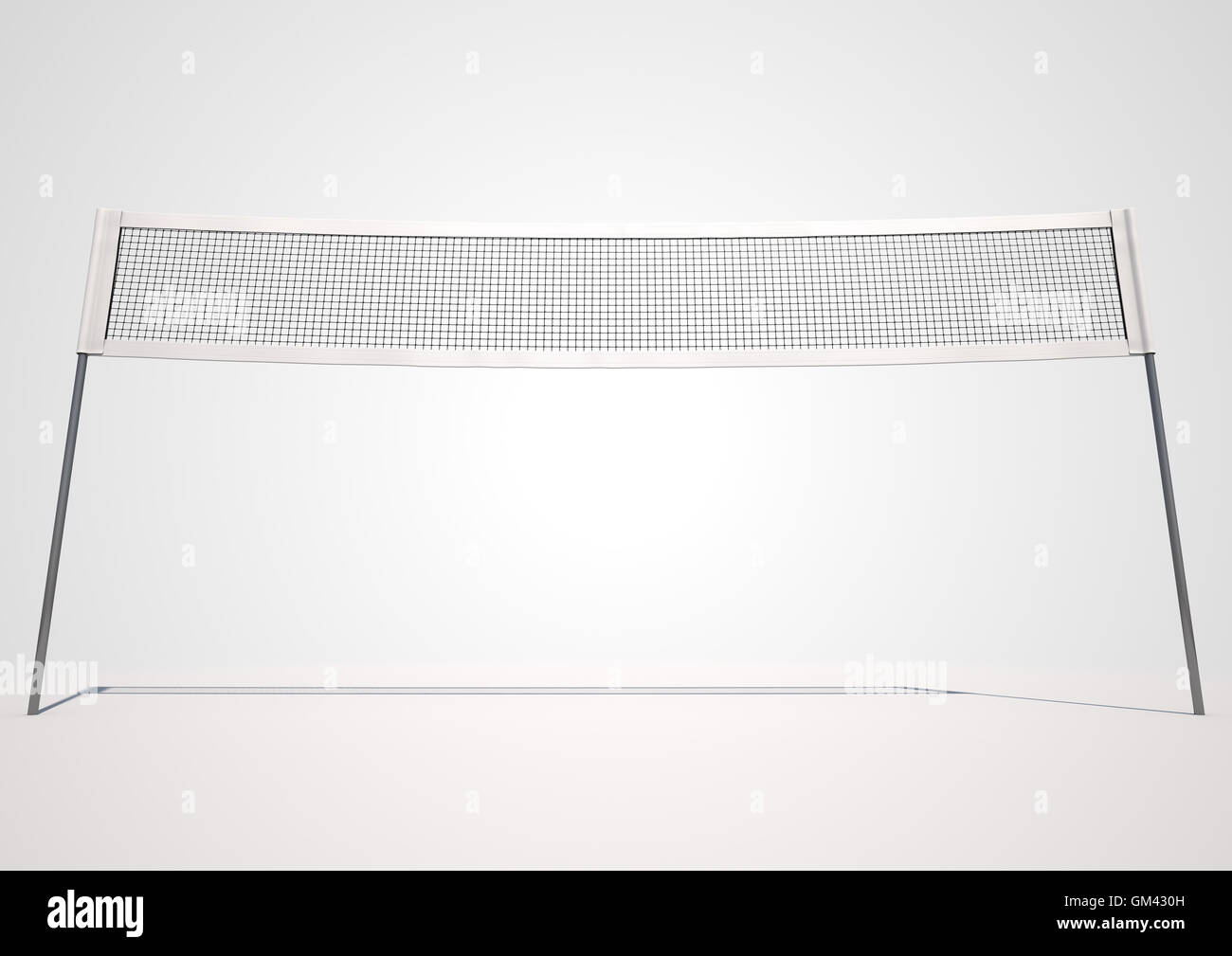 A 3D render of a regular volleyball net on an isolated white background ...