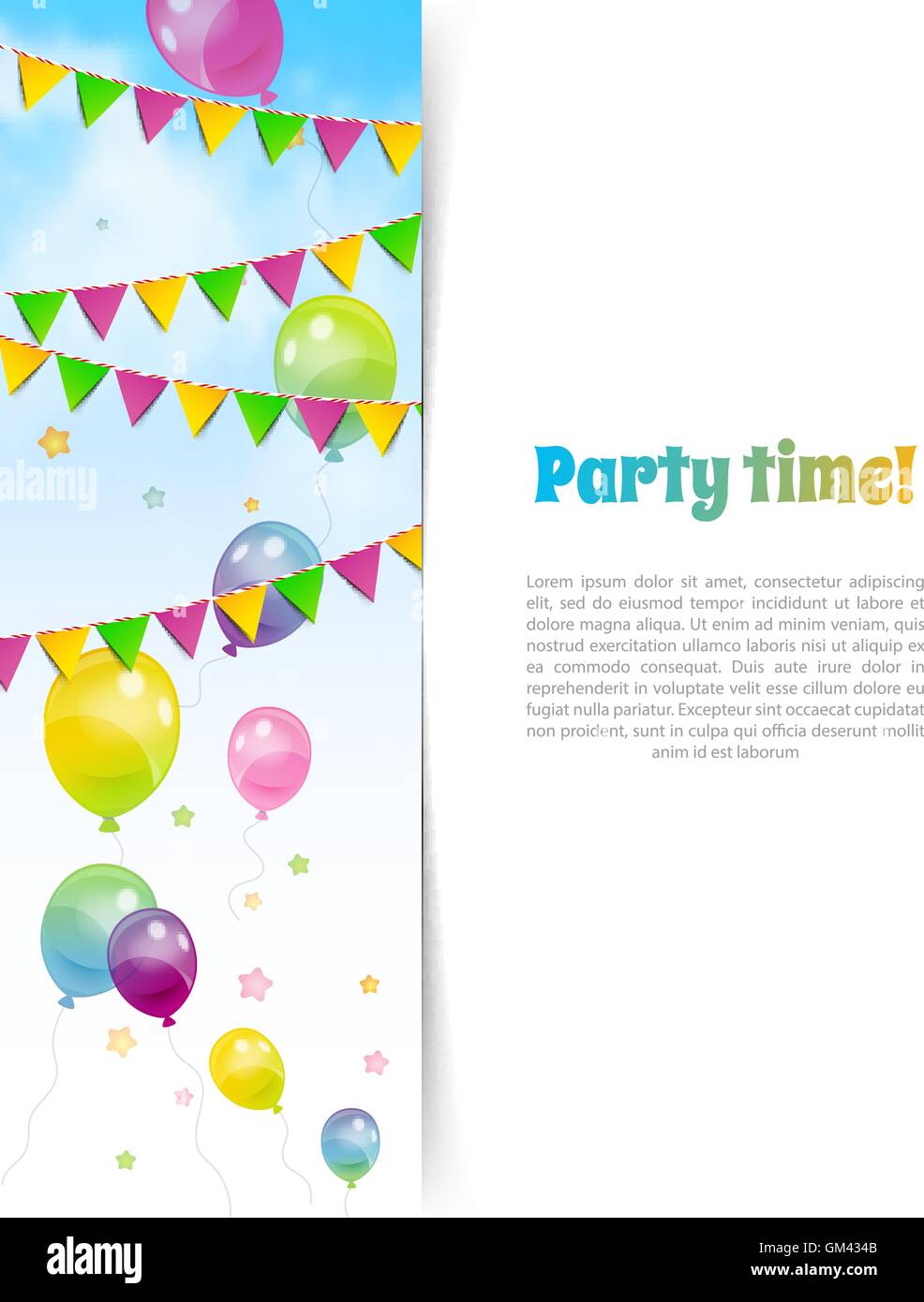 Party banner with flags and ballons Stock Vector Image & Art - Alamy