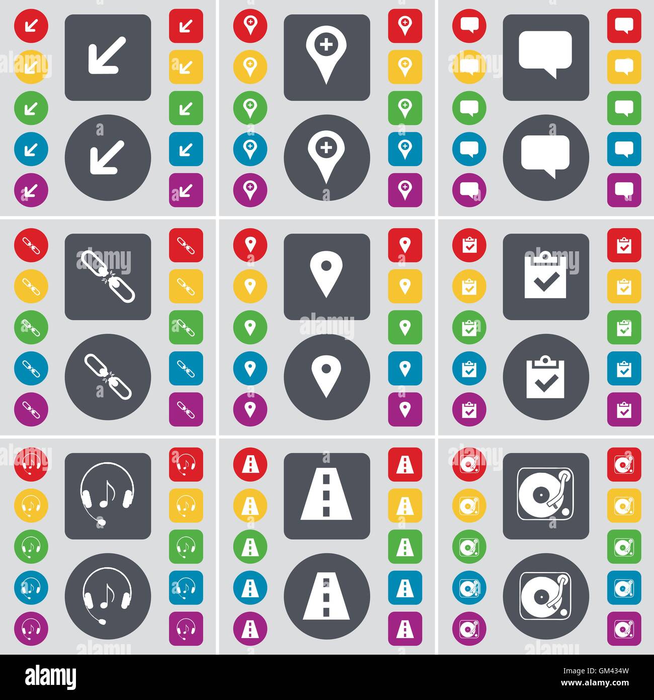 Deploying screen, Checkpoint, Chat bubble, Link, Survey, Headphones ...