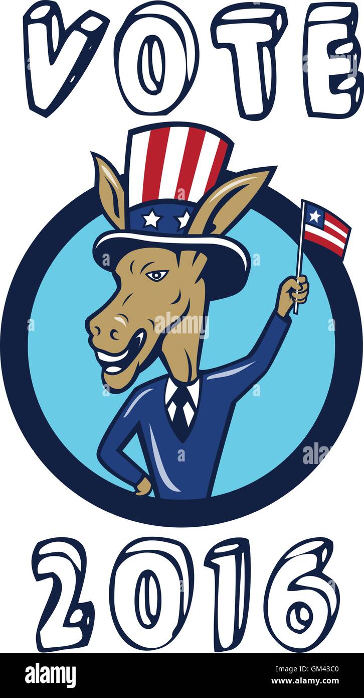 Usa political cartoon donkey Stock Vector Images - Alamy