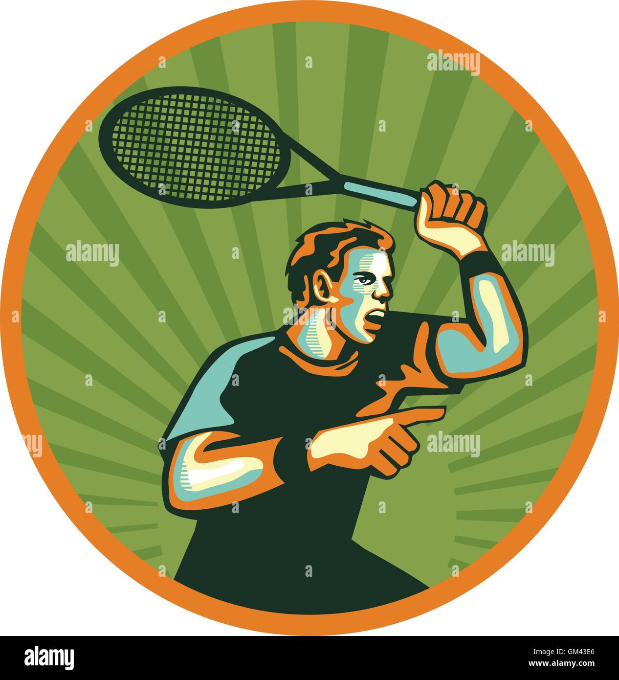 Tennis player artwork Stock Vector Images - Alamy