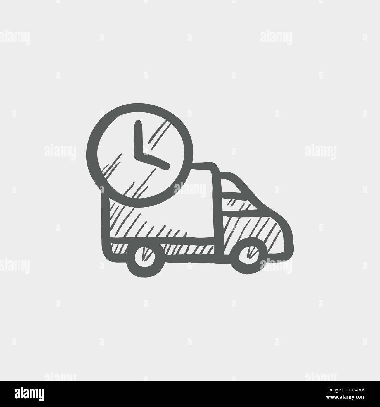 On time delivery van sketch icon Stock Vector Image & Art - Alamy