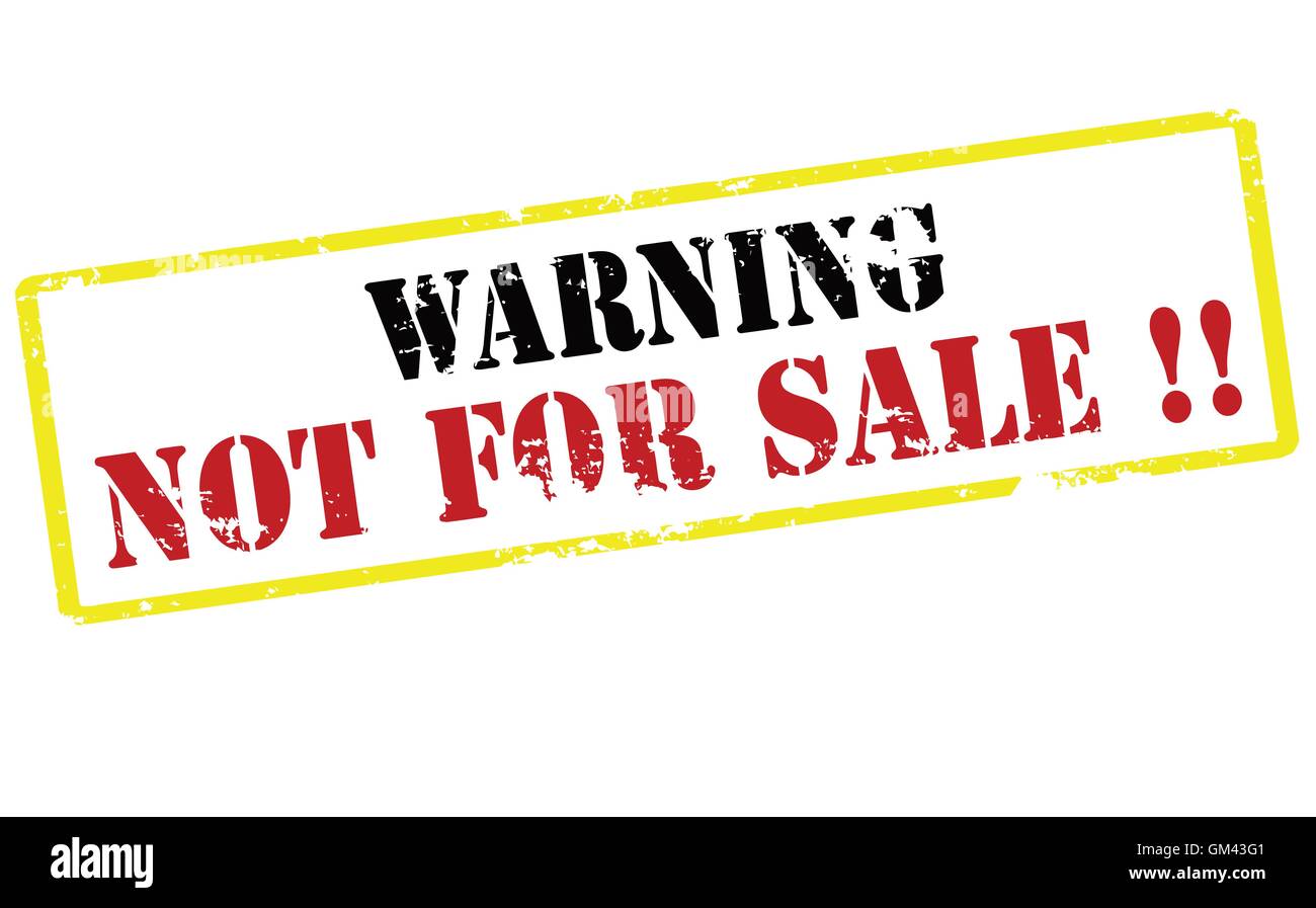 Not for sale Stock Vector Images - Alamy