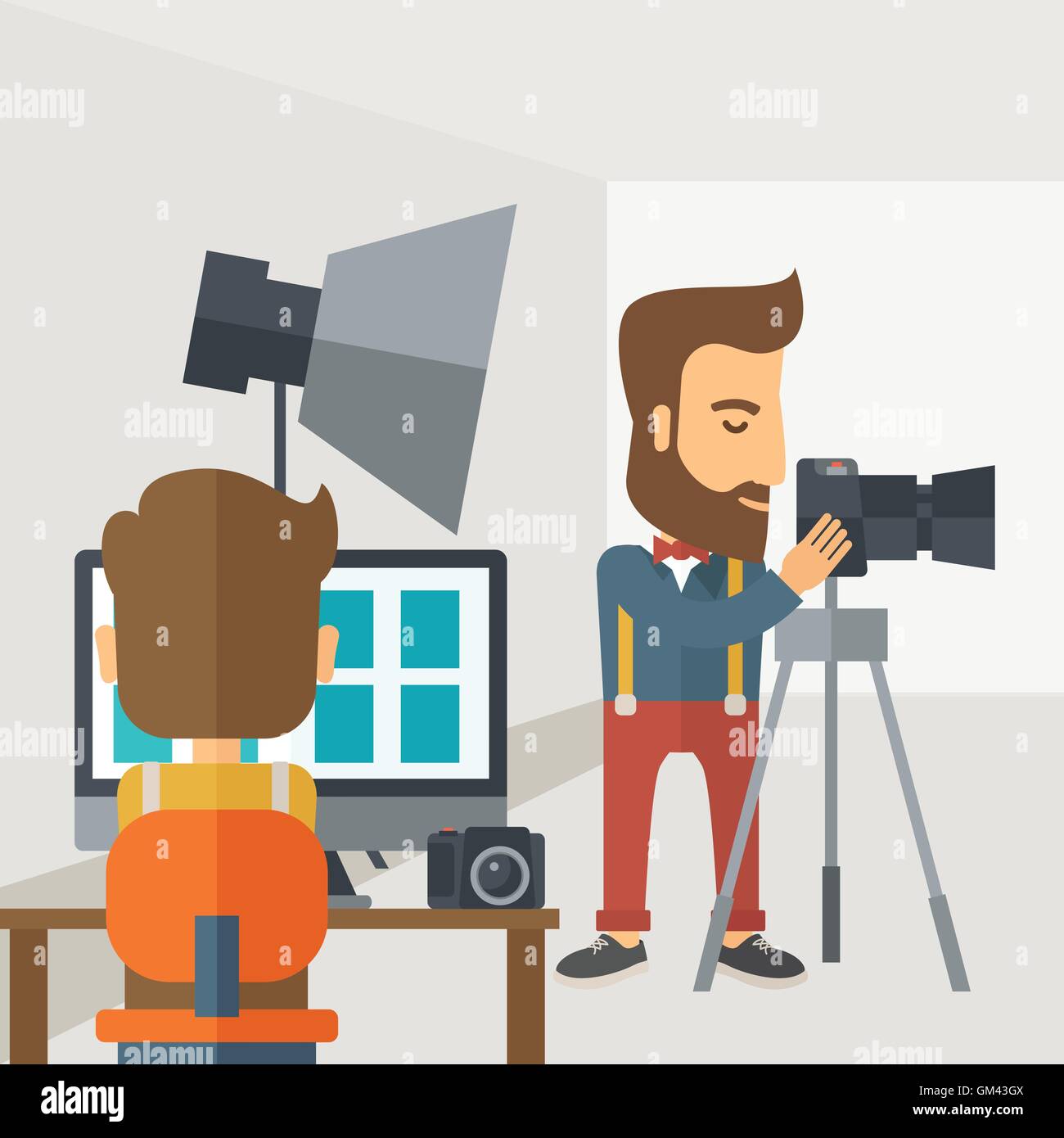 Portrait studio photography Stock Vector Images - Alamy