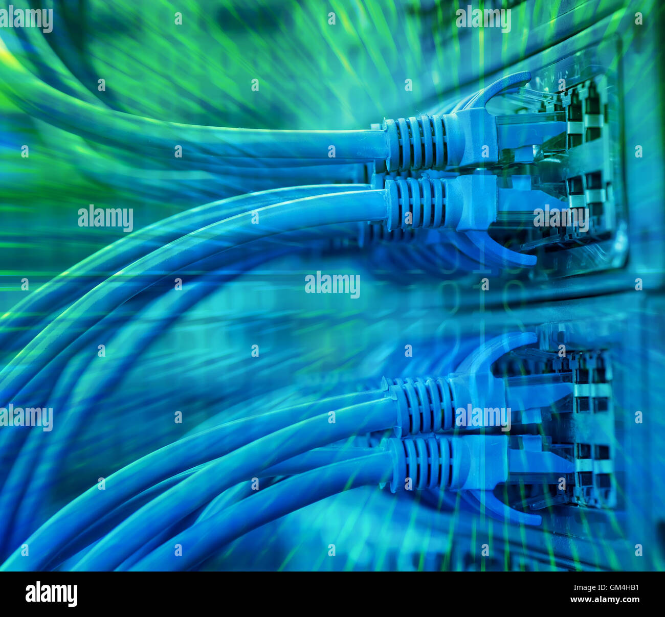 Network panel, switch and cable in data center Stock Photo - Alamy