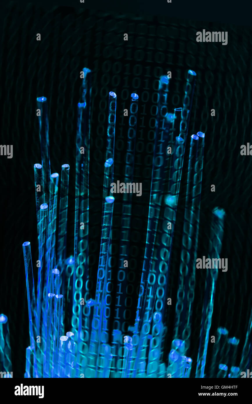 optical fibres technology background Stock Photo - Alamy