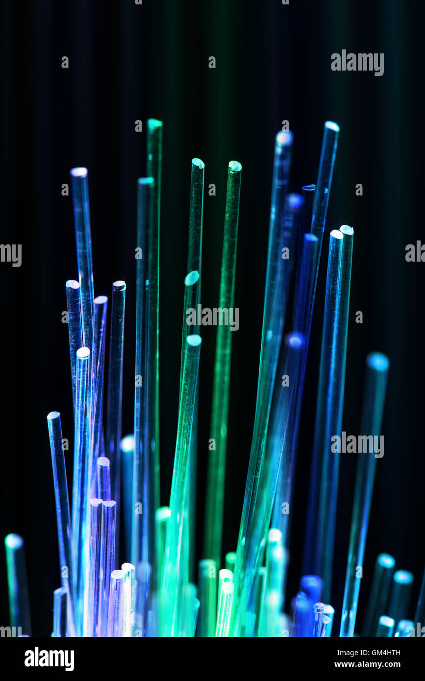 optical fibres technology background Stock Photo - Alamy