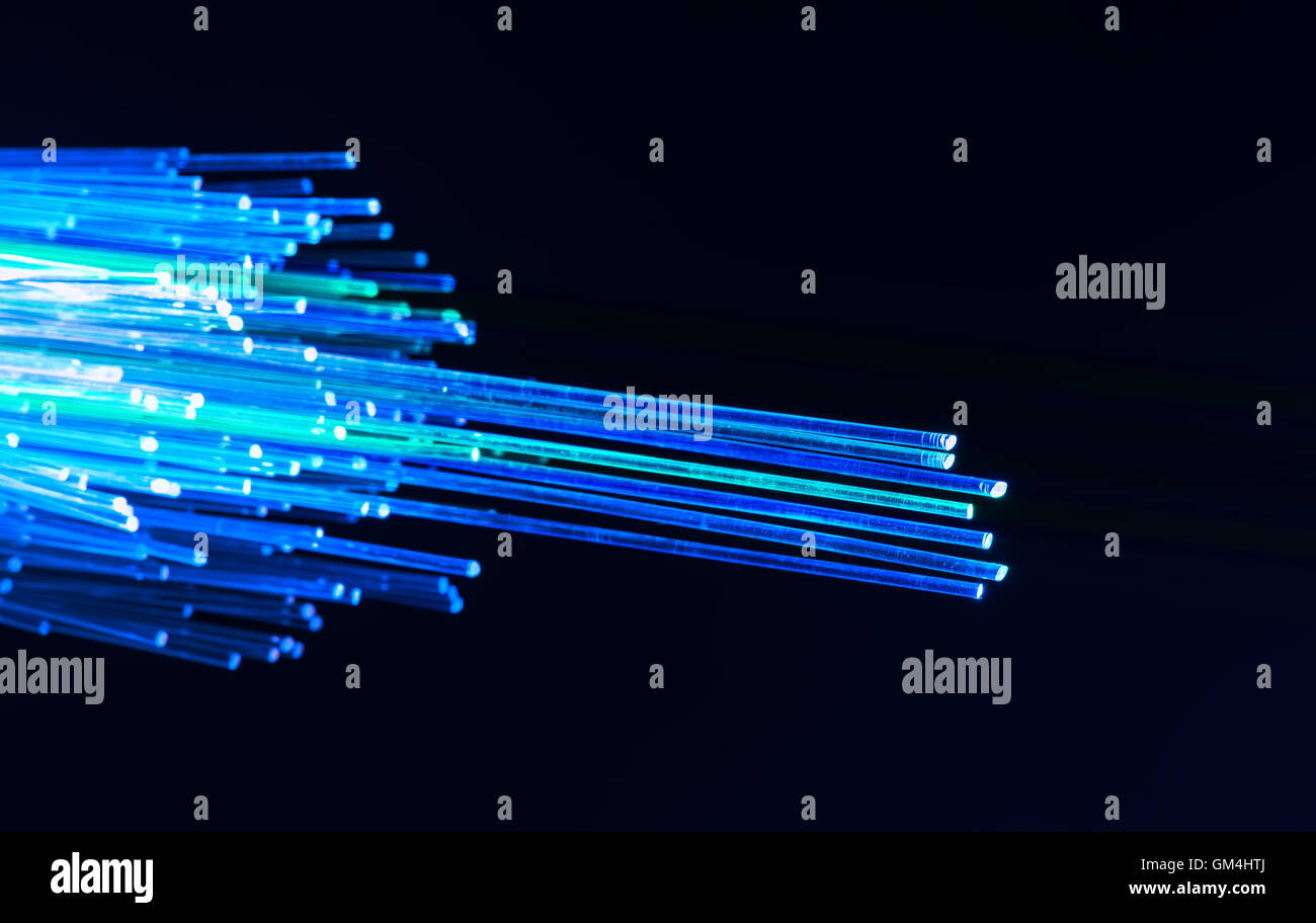 optical fibres technology background Stock Photo - Alamy