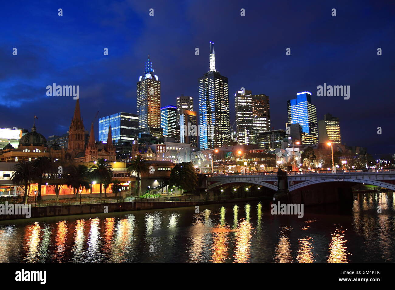 Urban scene Melbourne metropolitan city skyline view Australia Stock ...