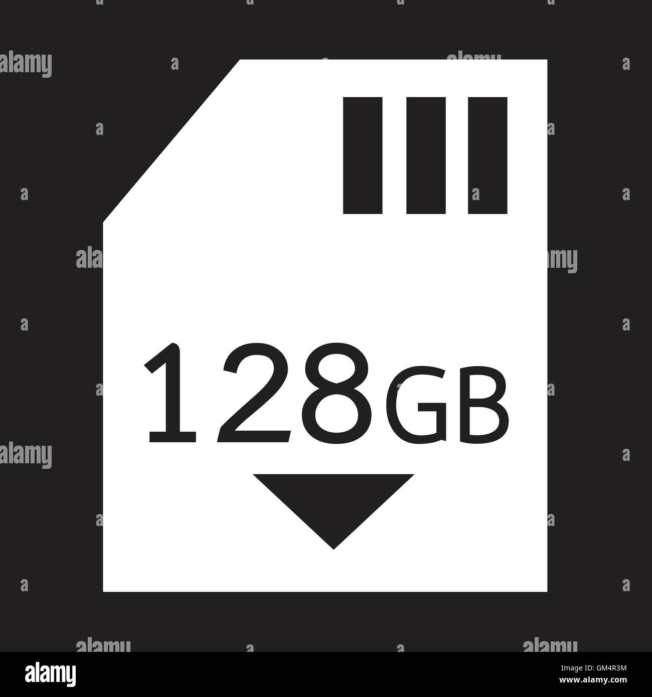 Memory Card 128 Gb icon Illustration design Stock Vector Image & Art ...