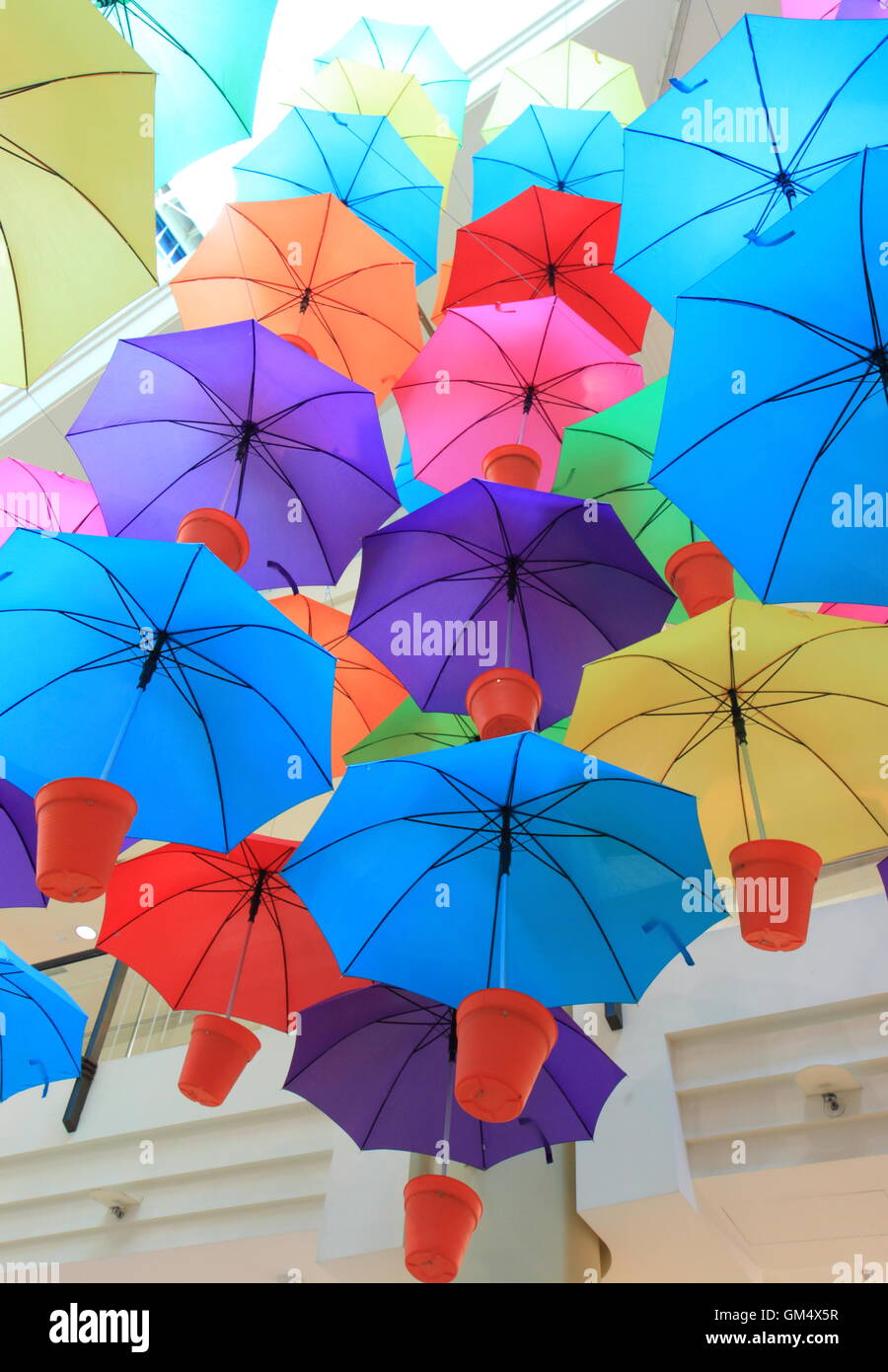 Modern art with colourful umbrellas hi-res stock photography and images ...