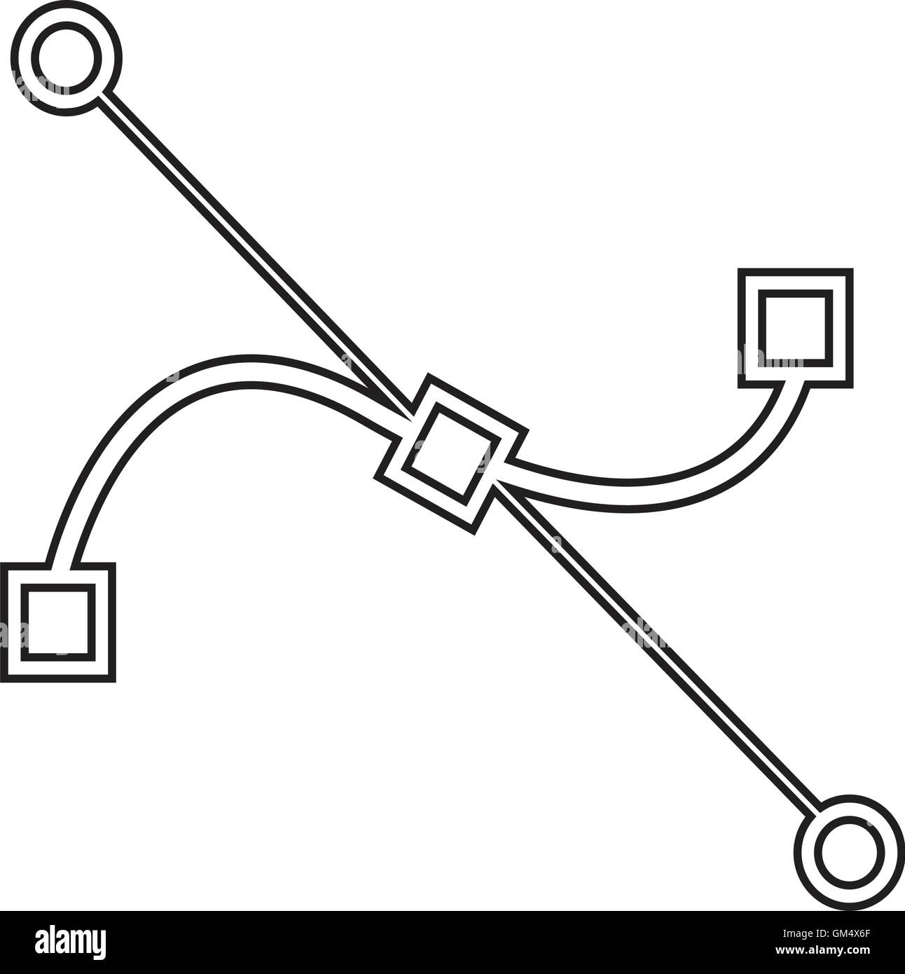 Bezier curve tool icon Illustration design Stock Vector Image & Art - Alamy