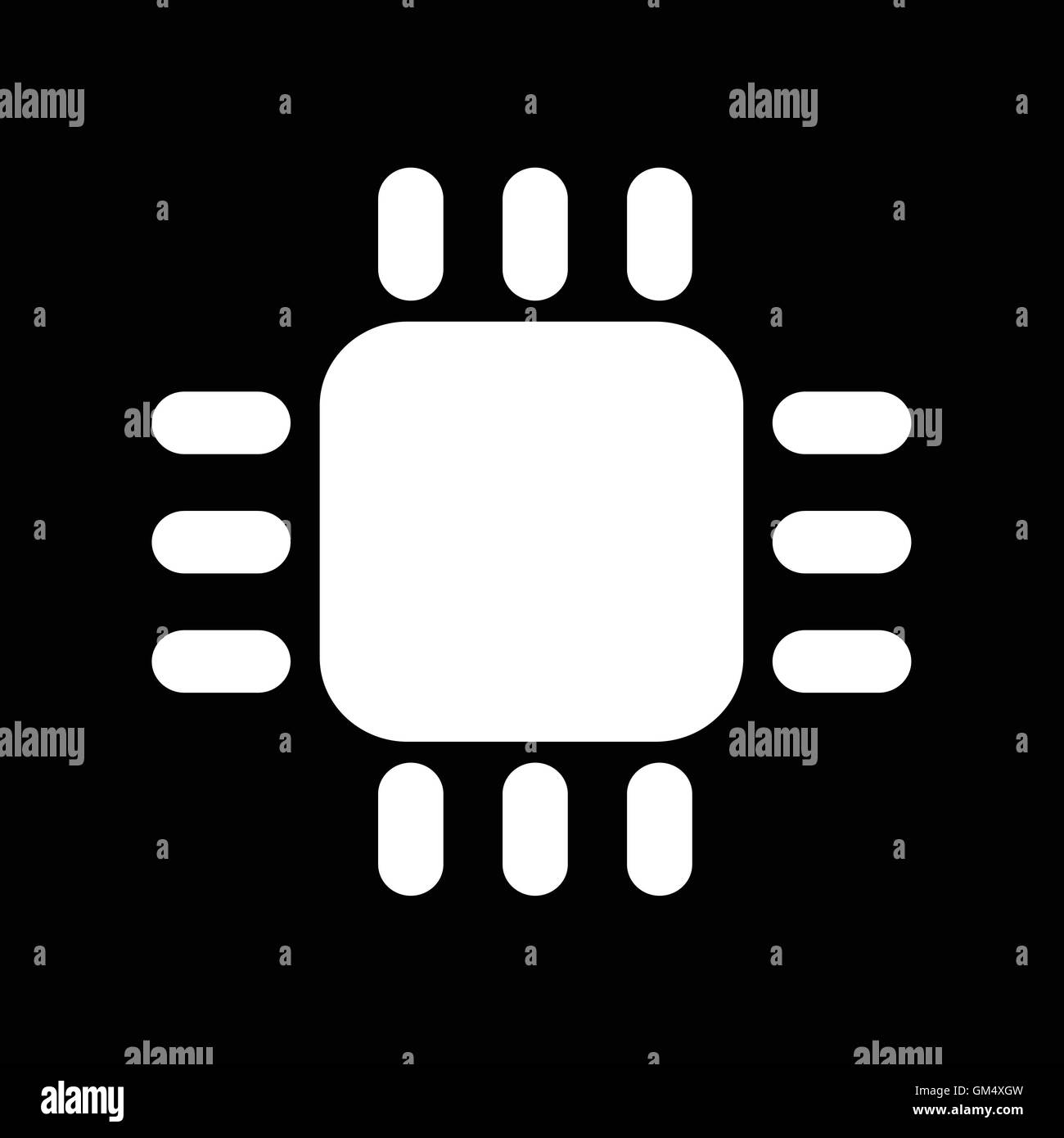 Computer microchip icon digital Black and White Stock Photos & Images ...
