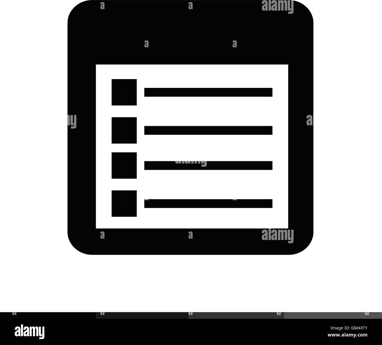 List sign icon, Content icon Illustration design Stock Vector Image ...