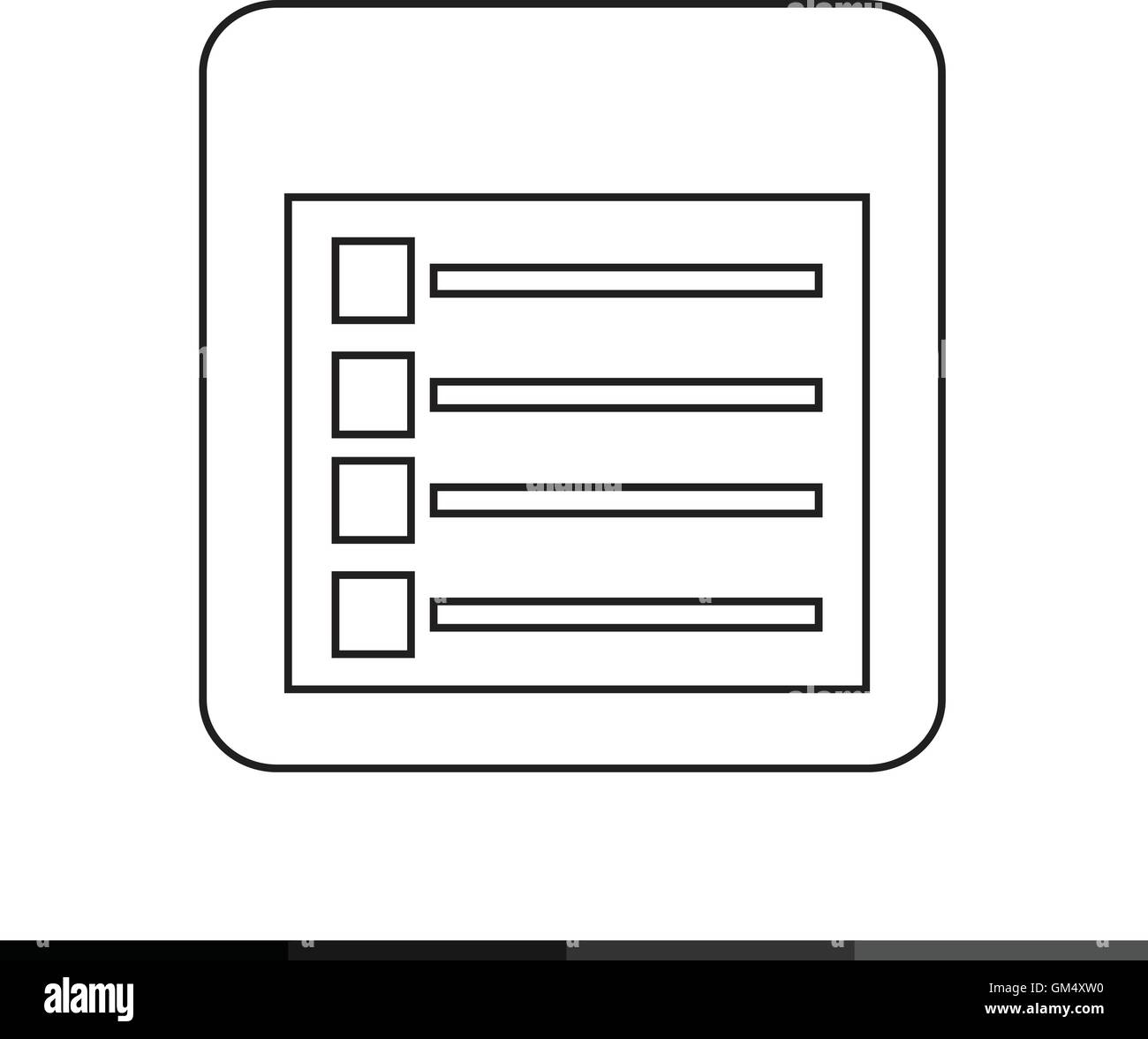 List sign icon, Content icon Illustration design Stock Vector Image ...