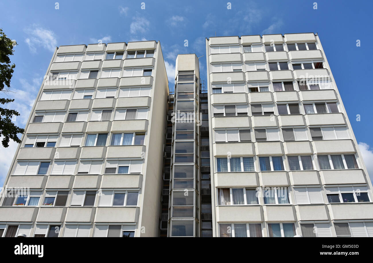 High apartment building in the city Stock Photo - Alamy