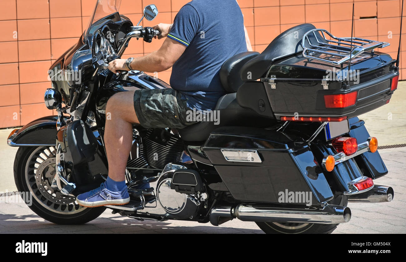 Modern motorcycle on the street in the city Stock Photo - Alamy