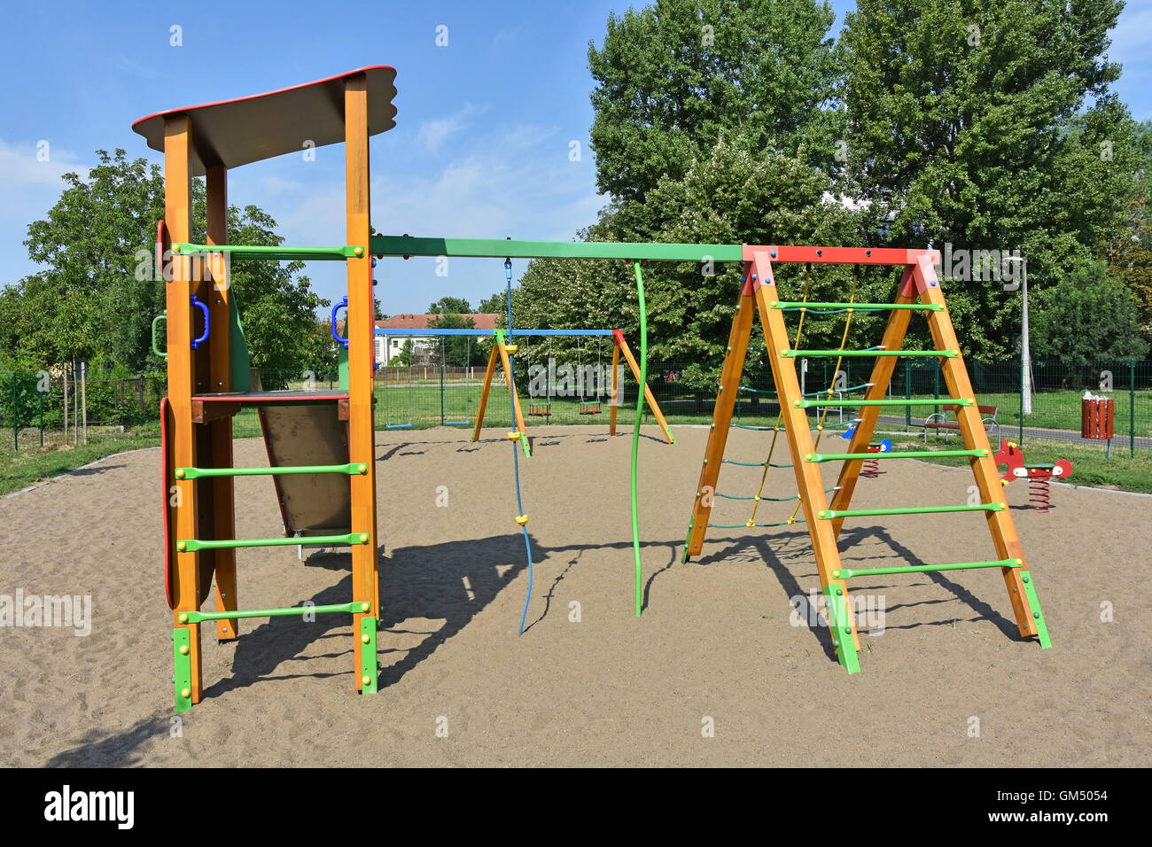 Jungle gym at the playground outdoors Stock Photo - Alamy