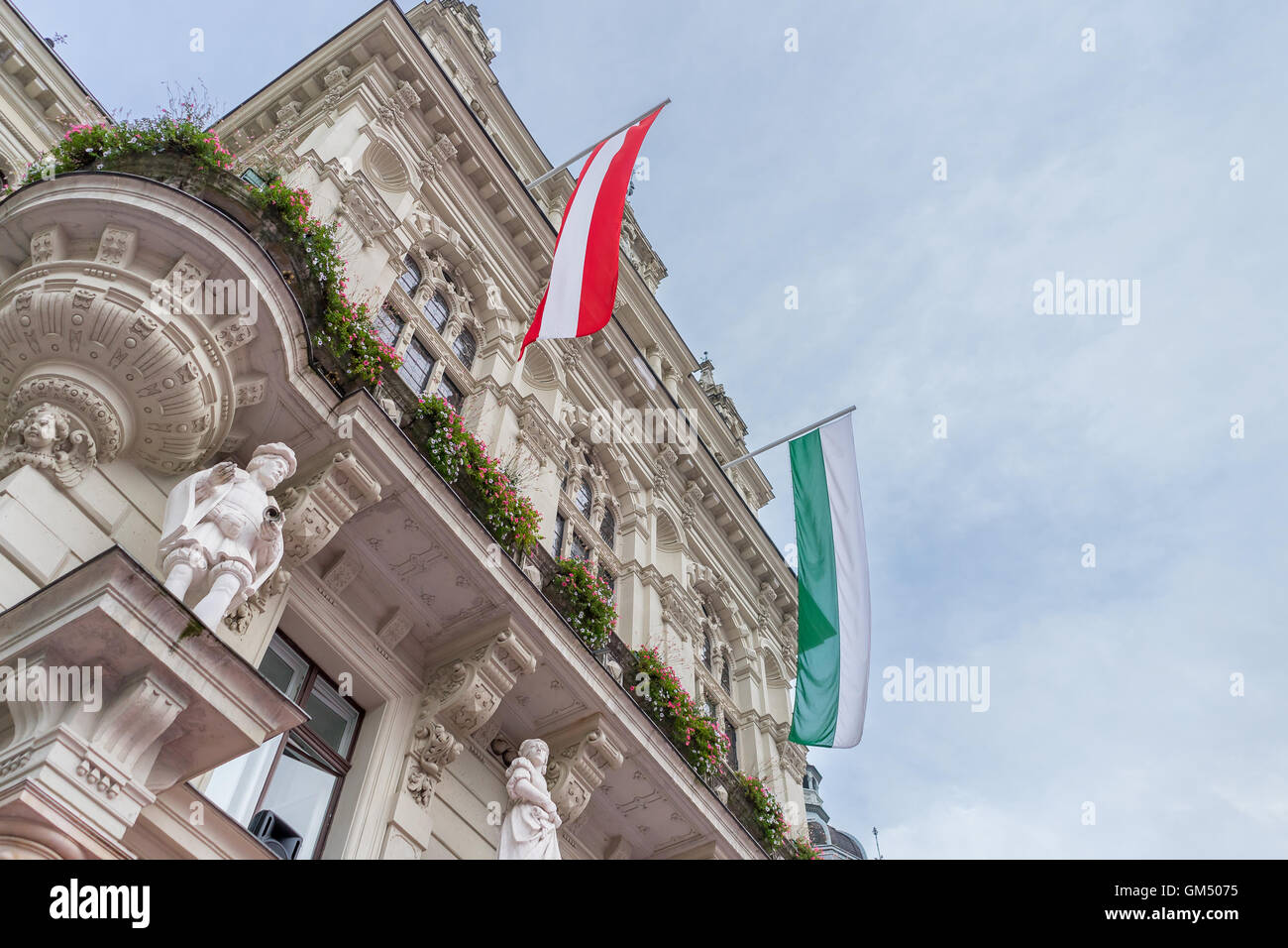City Hall of Graz with austrian and styrian flag Stock Photo - Alamy