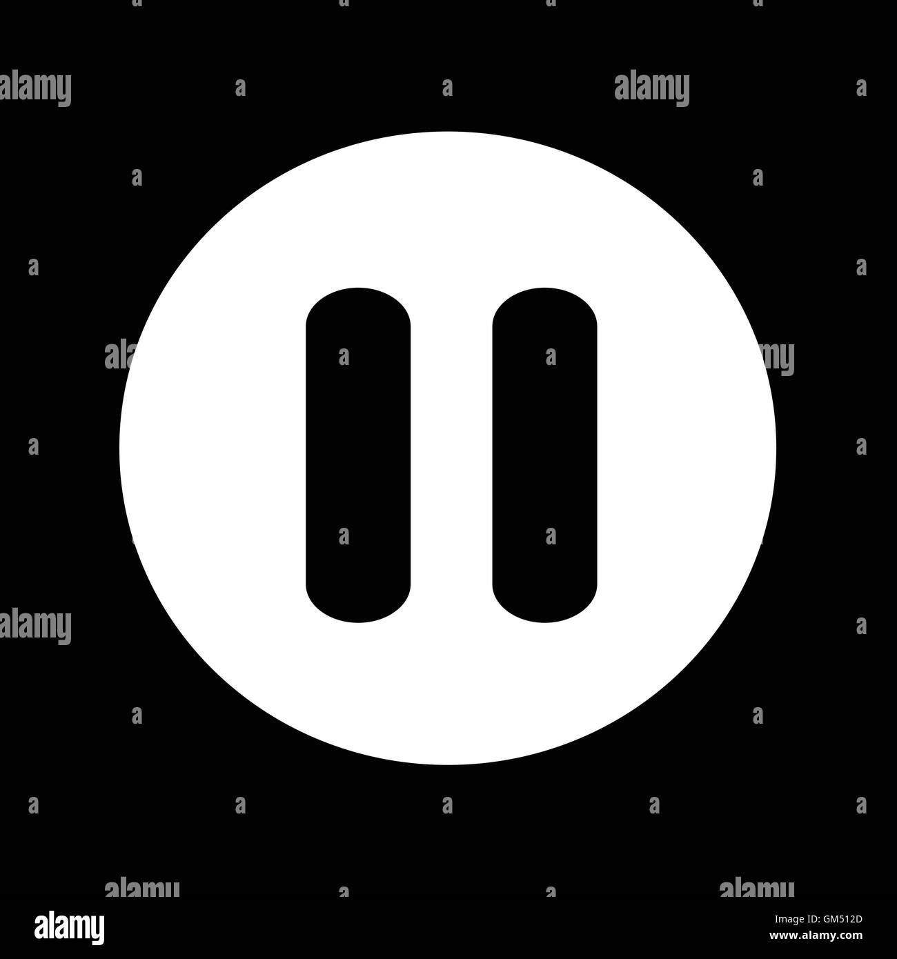 Pause Button Icon Illustration design Stock Vector Image & Art - Alamy