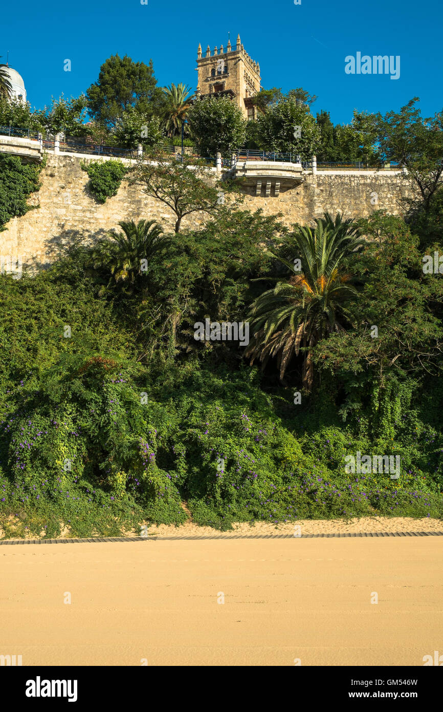 Santander landmark sandy beach El Sardinero Stock Photo - Alamy