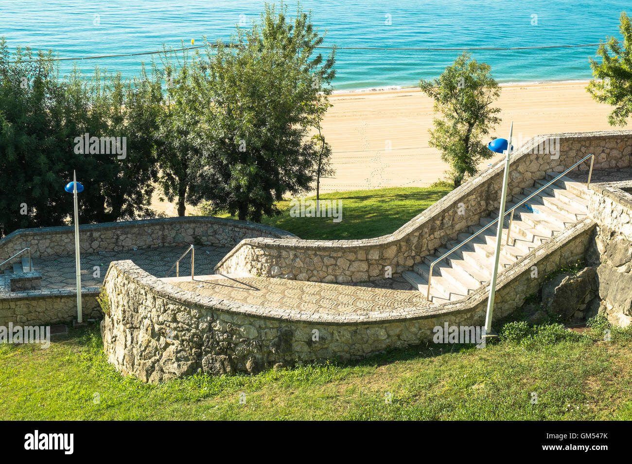 Santander landmark sandy beach El Sardinero Stock Photo - Alamy