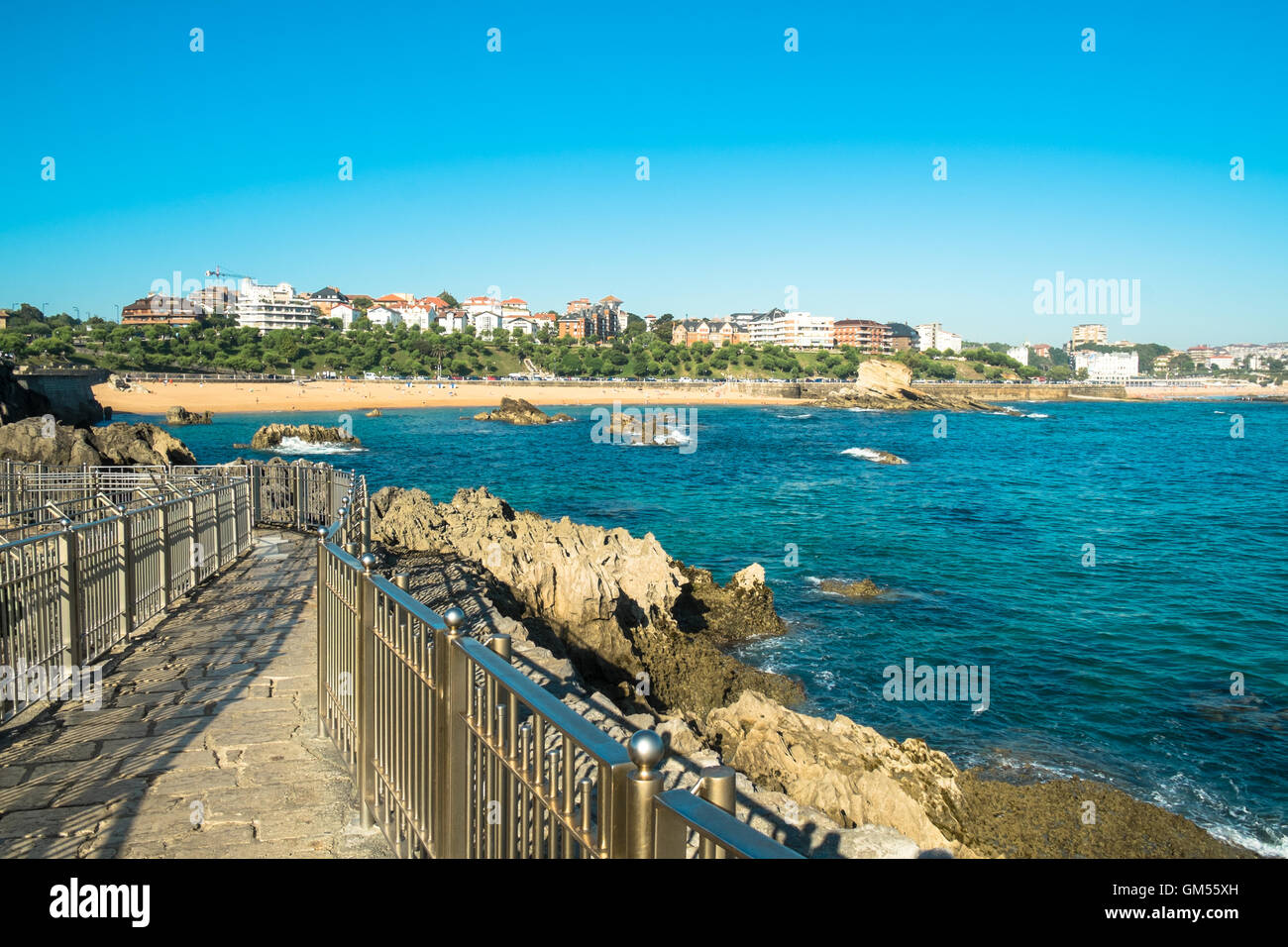 The town of Santander and its bay as seen from one of its viewpoints ...