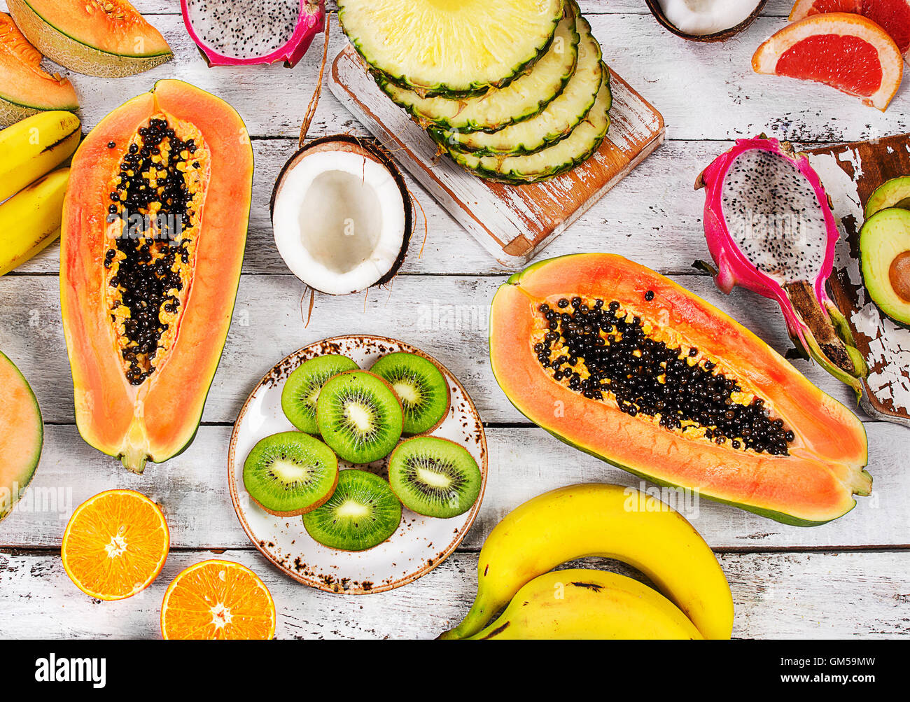 Exotic tropical fruits hi-res stock photography and images - Alamy