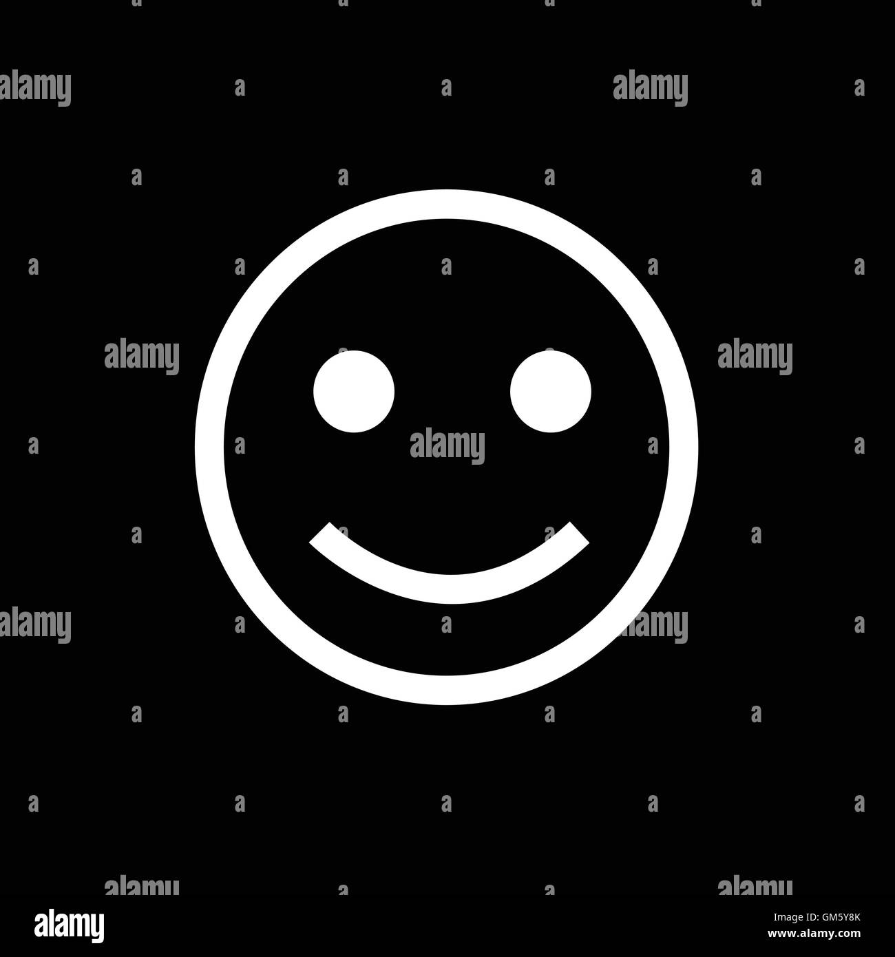 Human face emoticon winking expression Black and White Stock Photos ...