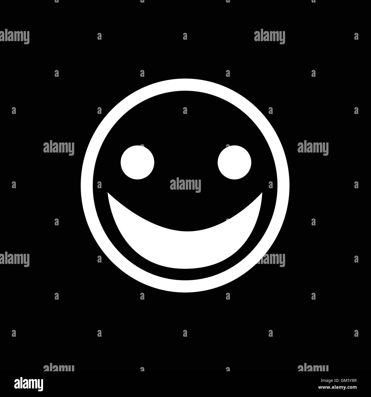 Human face emoticon winking expression Black and White Stock Photos ...