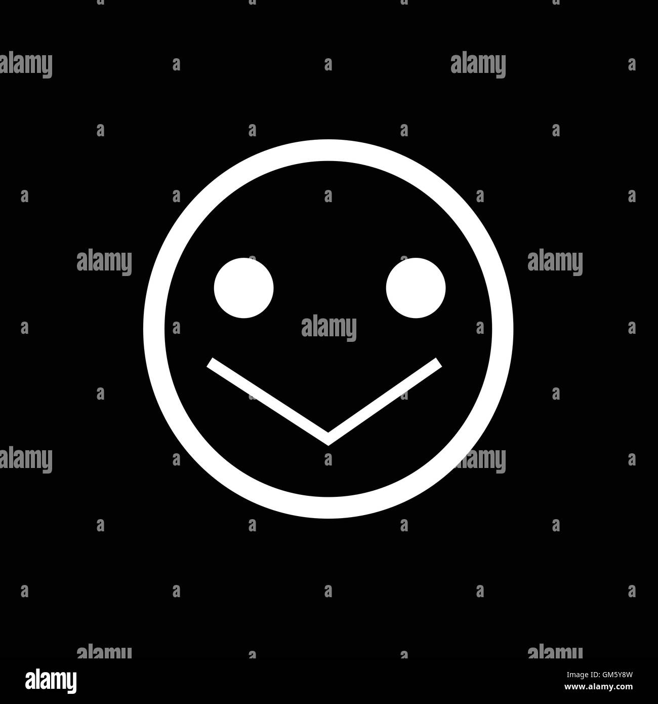 Human face emoticon winking expression Black and White Stock Photos ...