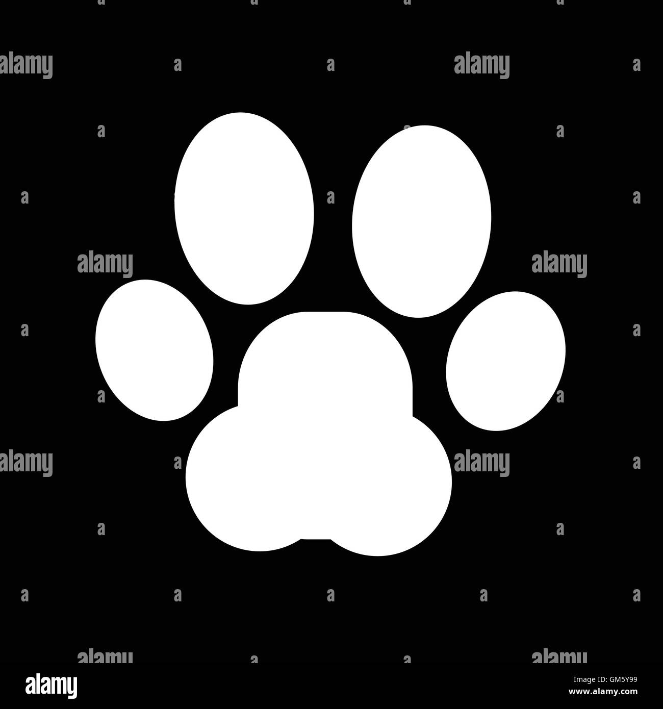 Animal Paw Print Icon Illustration design Stock Vector Image & Art - Alamy