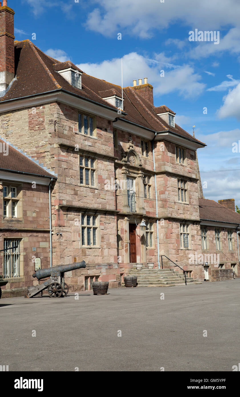 Monmouth Castle and Regimental Museum in Monmouth Wales Stock Photo - Alamy