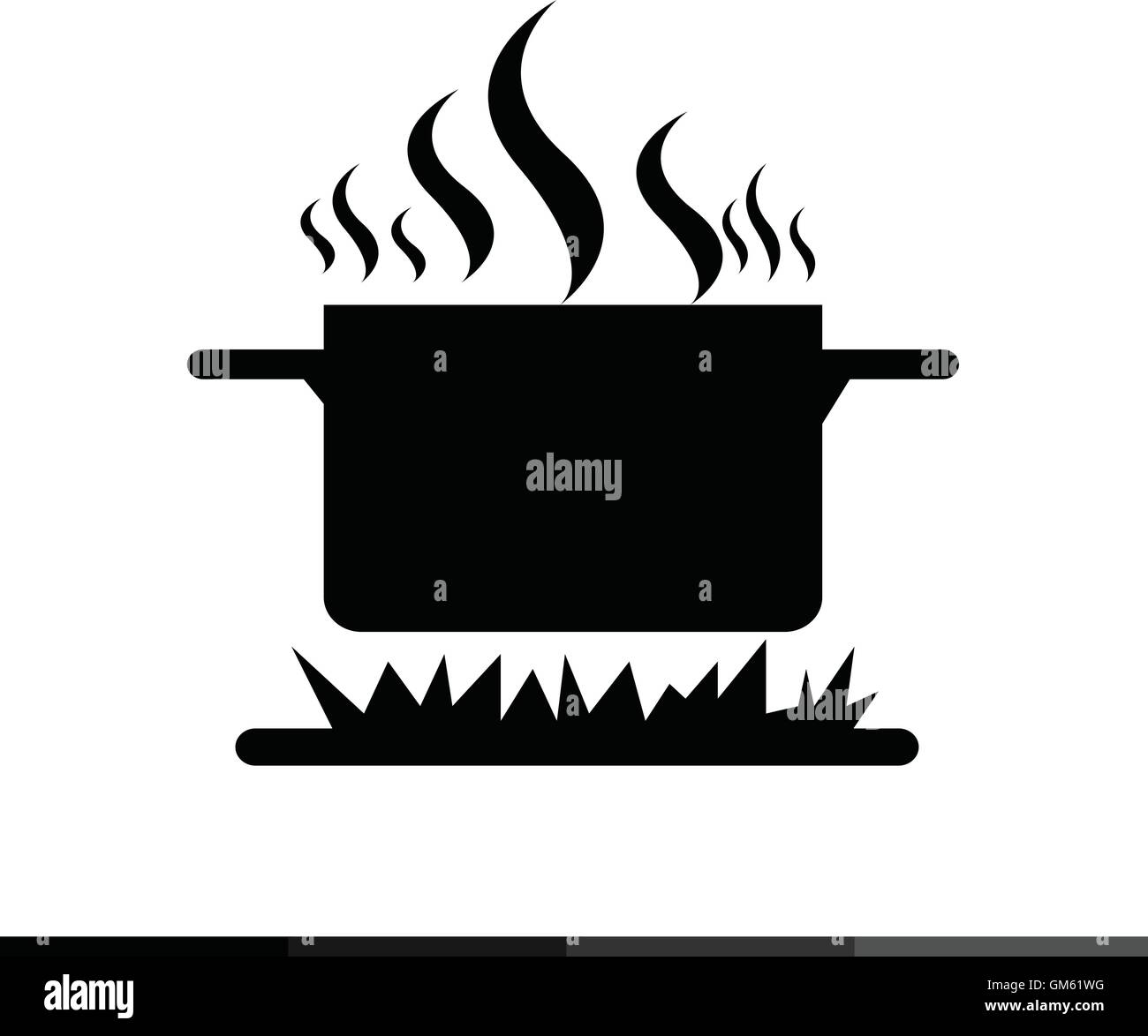 Steaming on stove Stock Vector Images - Alamy