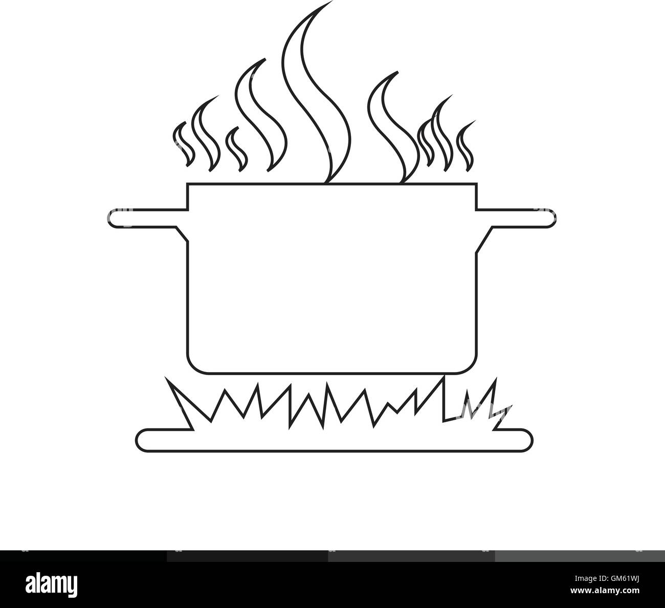 Cooking On Fire Icon Illustration design Stock Vector Image & Art - Alamy