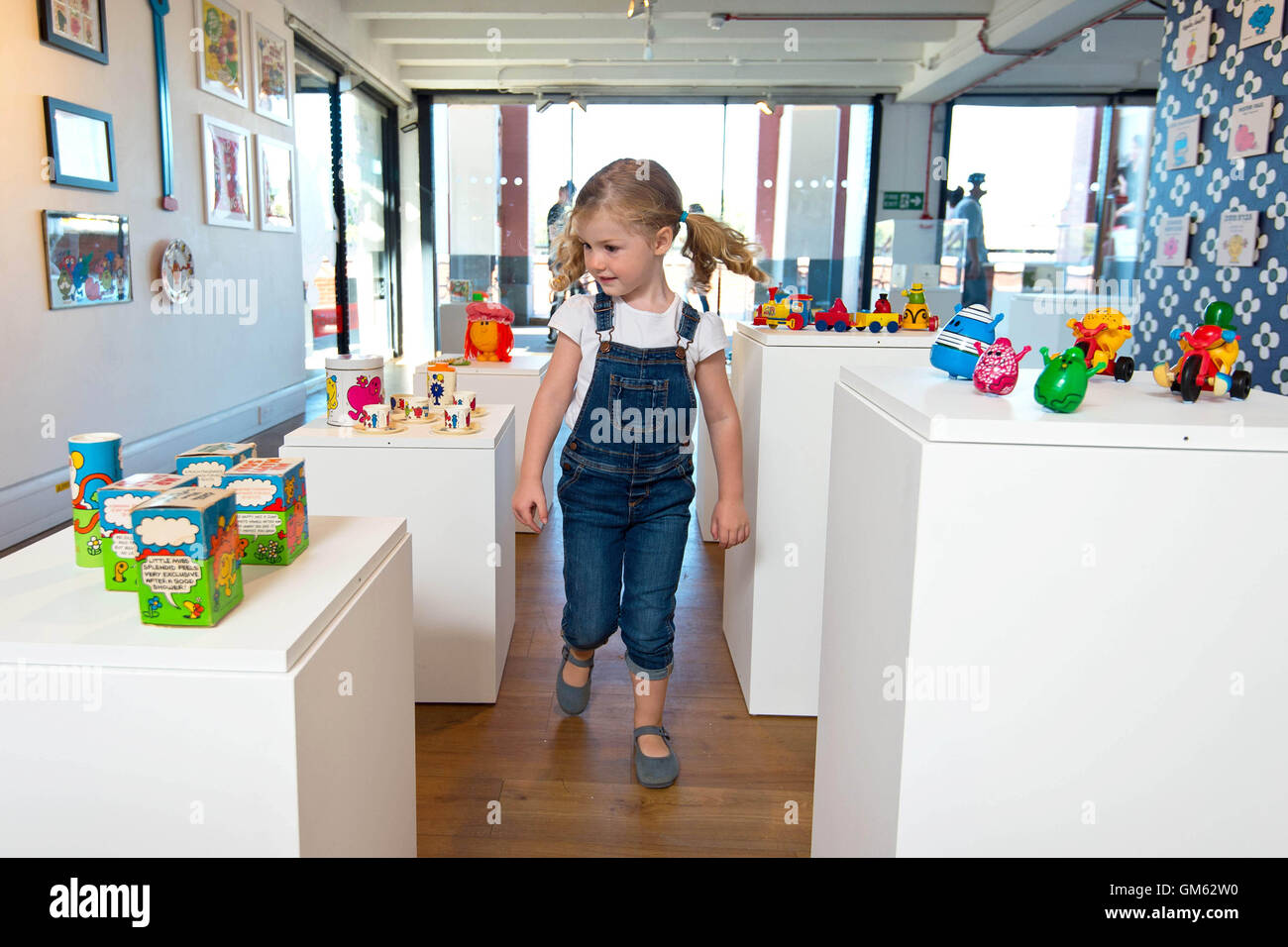 EDITORIAL USE ONLY Imogen, 4, from Guildford, looks at a selection of ...