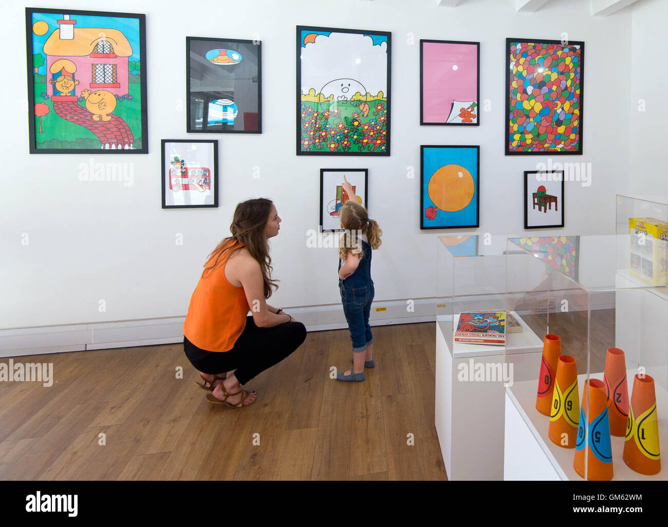 EDITORIAL USE ONLY Eleanor (left) and Imogen, 4, from Guildford, looks ...