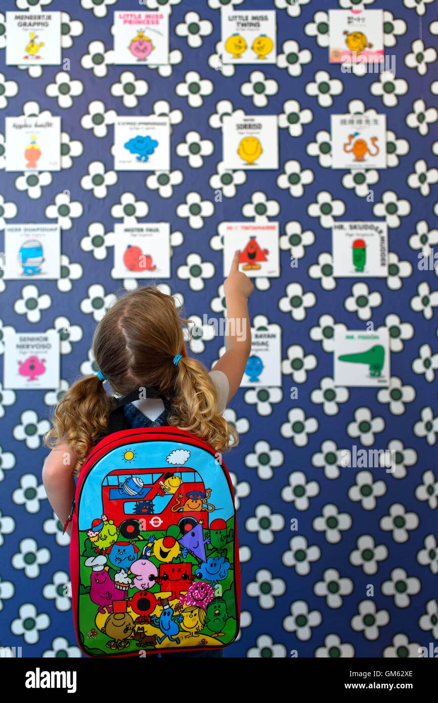 EDITORIAL USE ONLY Imogen, 4, from Guildford looks at a selection of ...